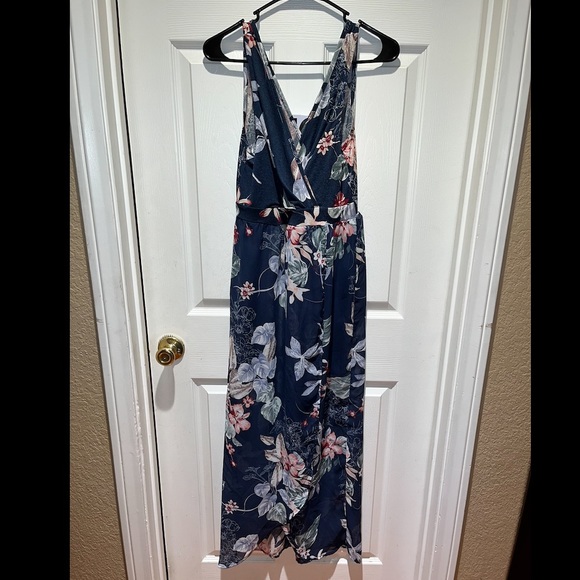 Dresses | Flower Dress With A Cross Cross Front And Back | Poshmark
